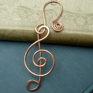 Copper Treble Clef Ornament, Music Gift, Musician Gift, Choir Christmas ...