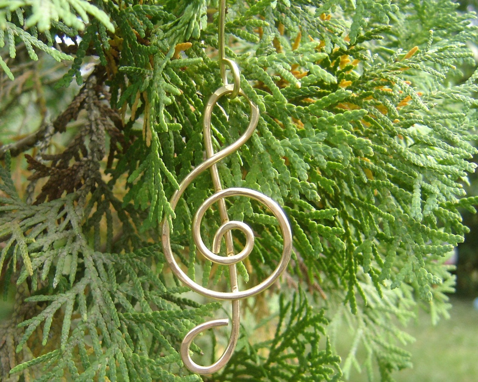 Treble Clef Brass Music Ornament, Music Gift, Music Note Christmas ...