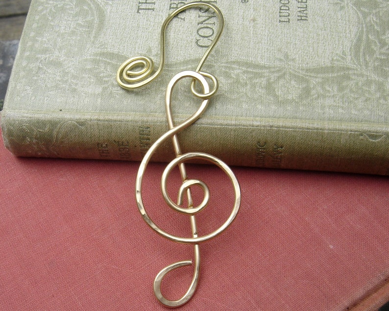 Treble Clef Brass Music Ornament, Music Gift, Music Note Christmas ...