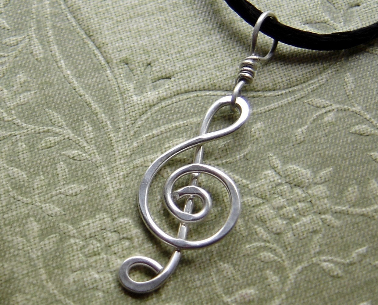 Treble Clef Necklace Pendant Music Gift G Clef Musician Gift - Etsy