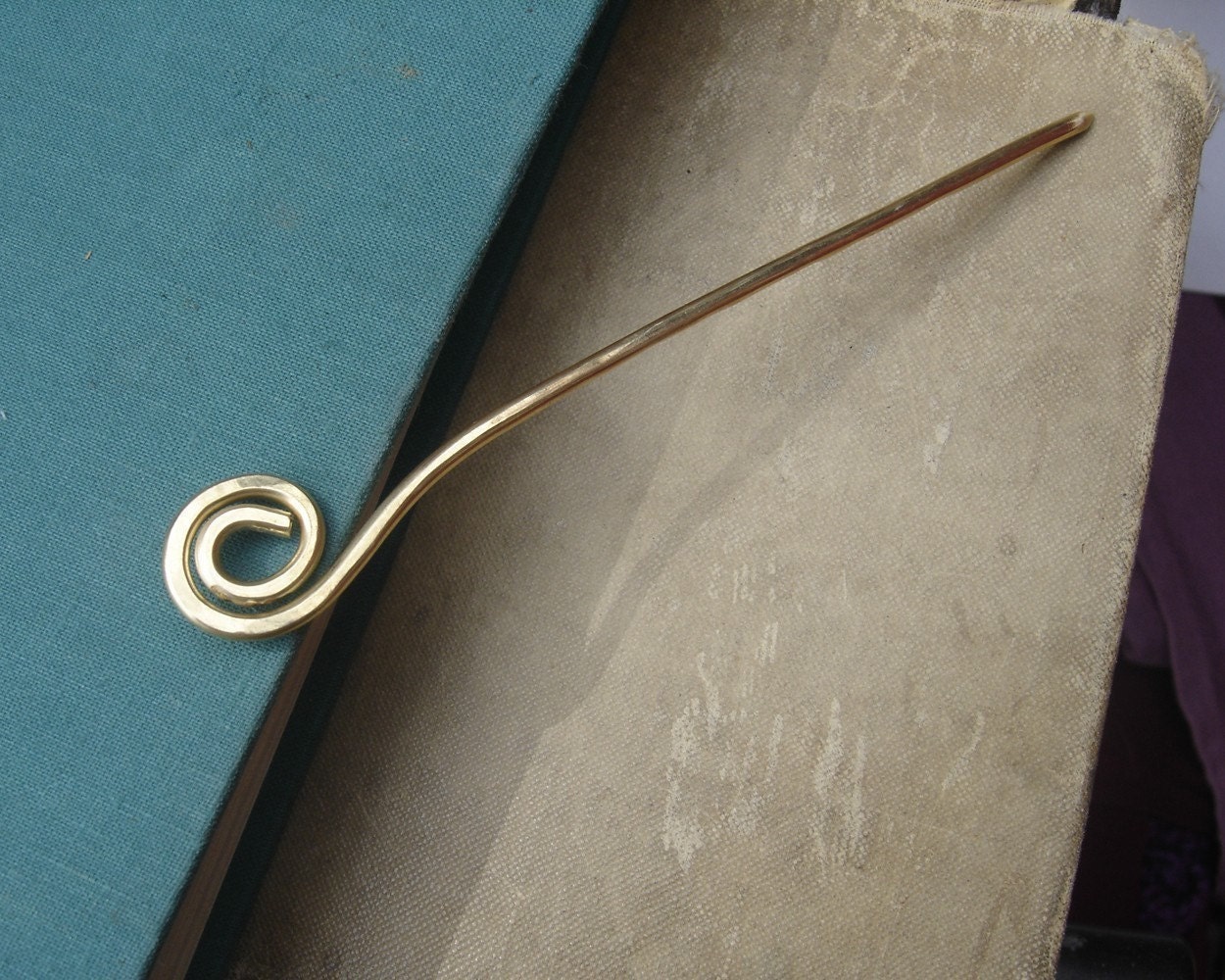 Brass Simple Spiral Hair Stick Shawl Pin Scarf Pin Hair - Etsy
