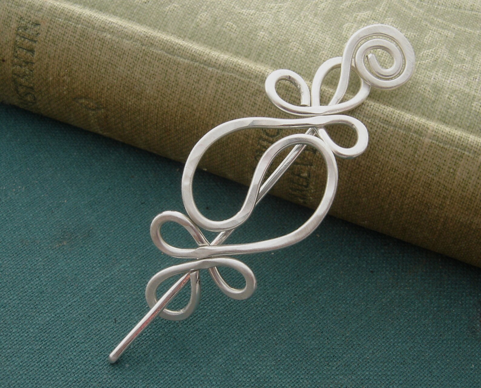 Little Yin Yang Harmony Sterling Silver Shawl Pin, Scarf Pin, Sweater ...