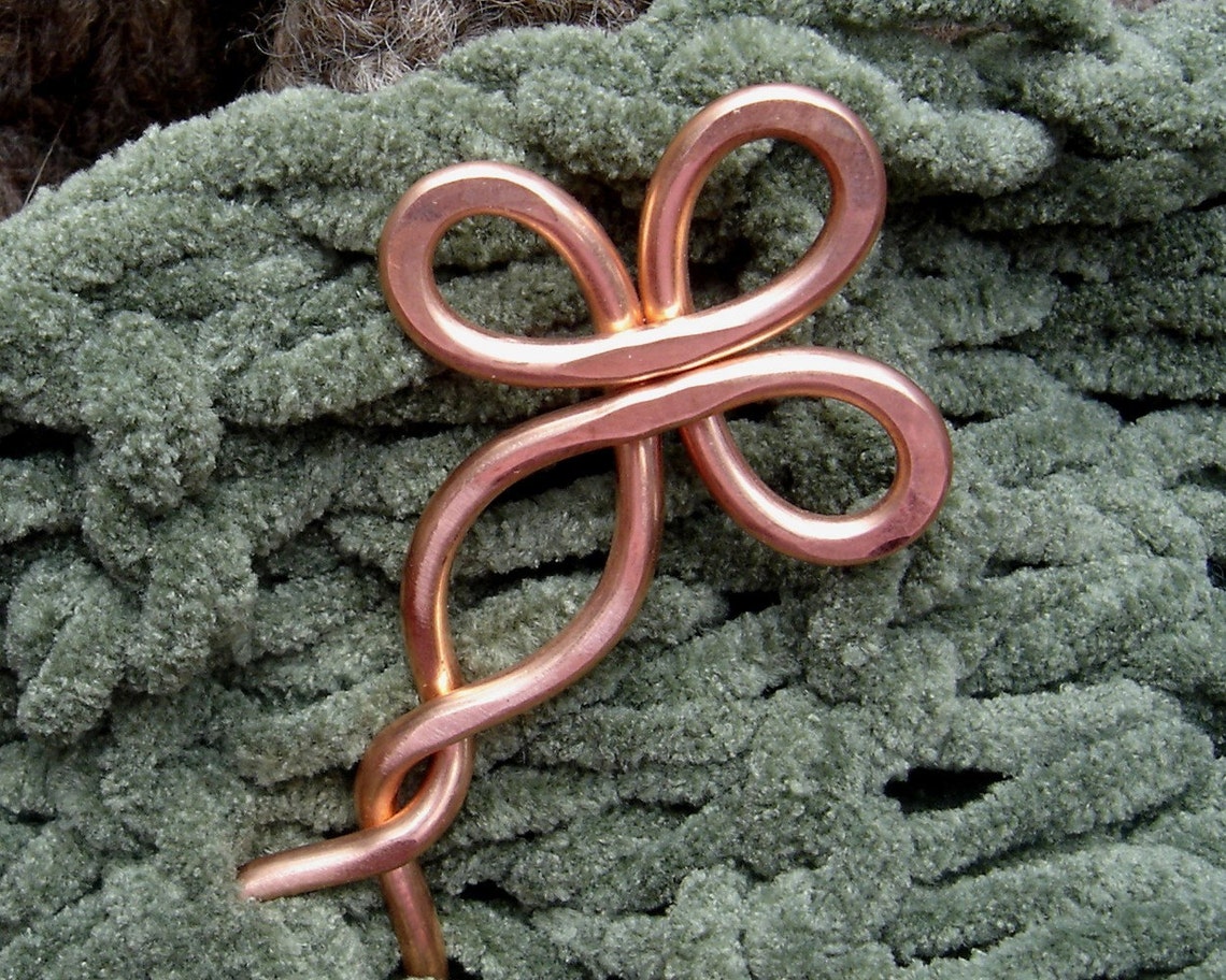 Celtic Cross Copper Hair Fork Metal Shawl Pin Scarf Pin | Etsy