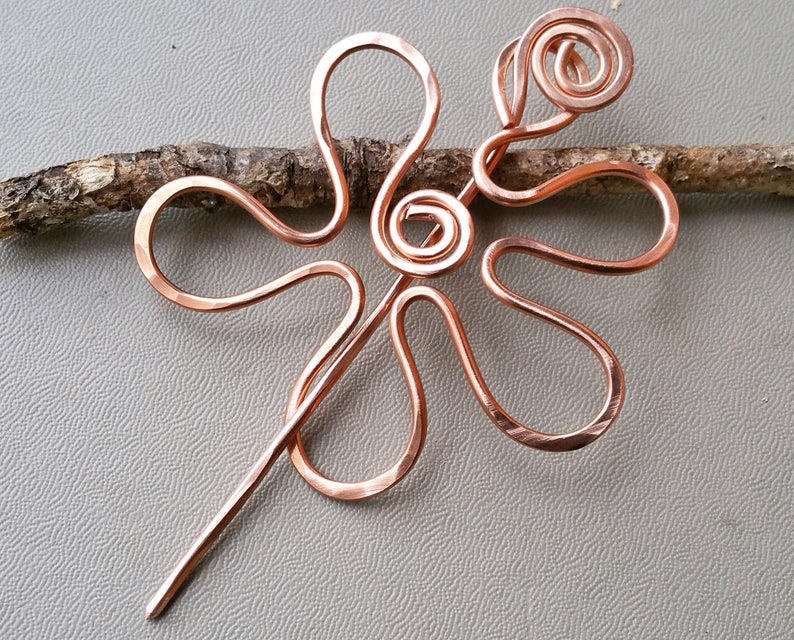 Retro Flower Copper Shawl Pin Hair Pin Cardigan Fastener - Etsy