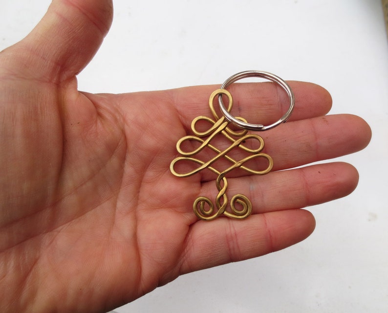 Celtic Tree Brass Key Chain Celtic Knot Christmas Tree - Etsy