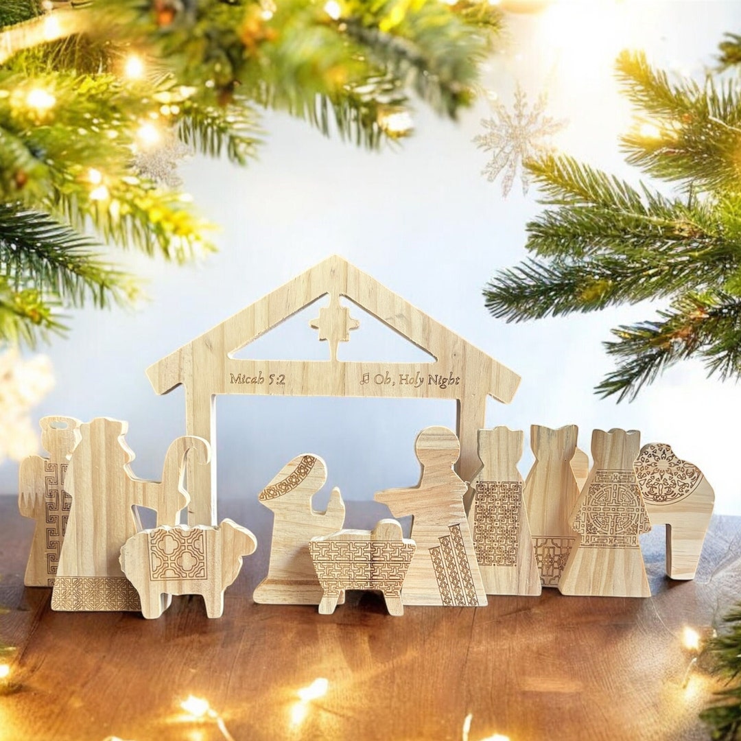 The King of Kings Advent Nativity 12 Piece Nativity Set Christmas ...