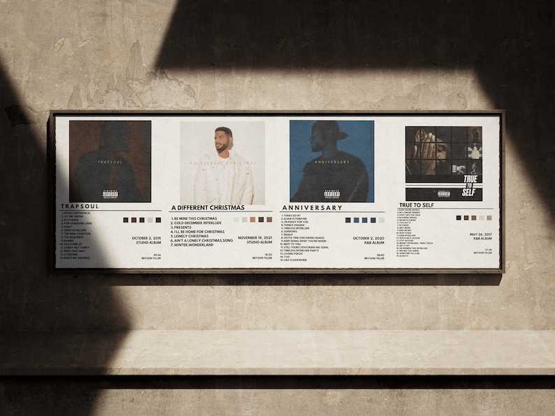 BRYSON TILLER Set of 4| A Different Christmas | Anniversary | True to ...