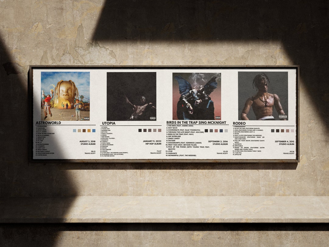Travis Scott Album Poster Set: Astroworld, Utopia, Rodeo (digital ...