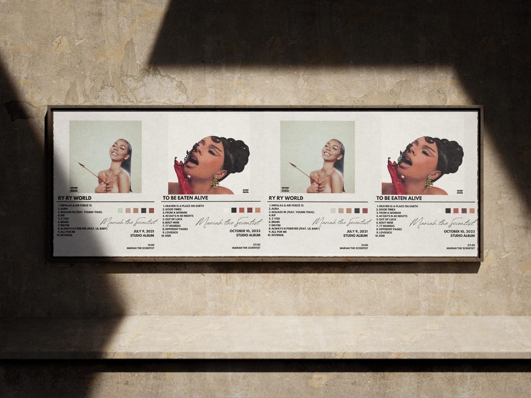 MARIAH THE SCIENTIST Set of 2|album Poster| to Be Eaten Alive | Ry Ry ...
