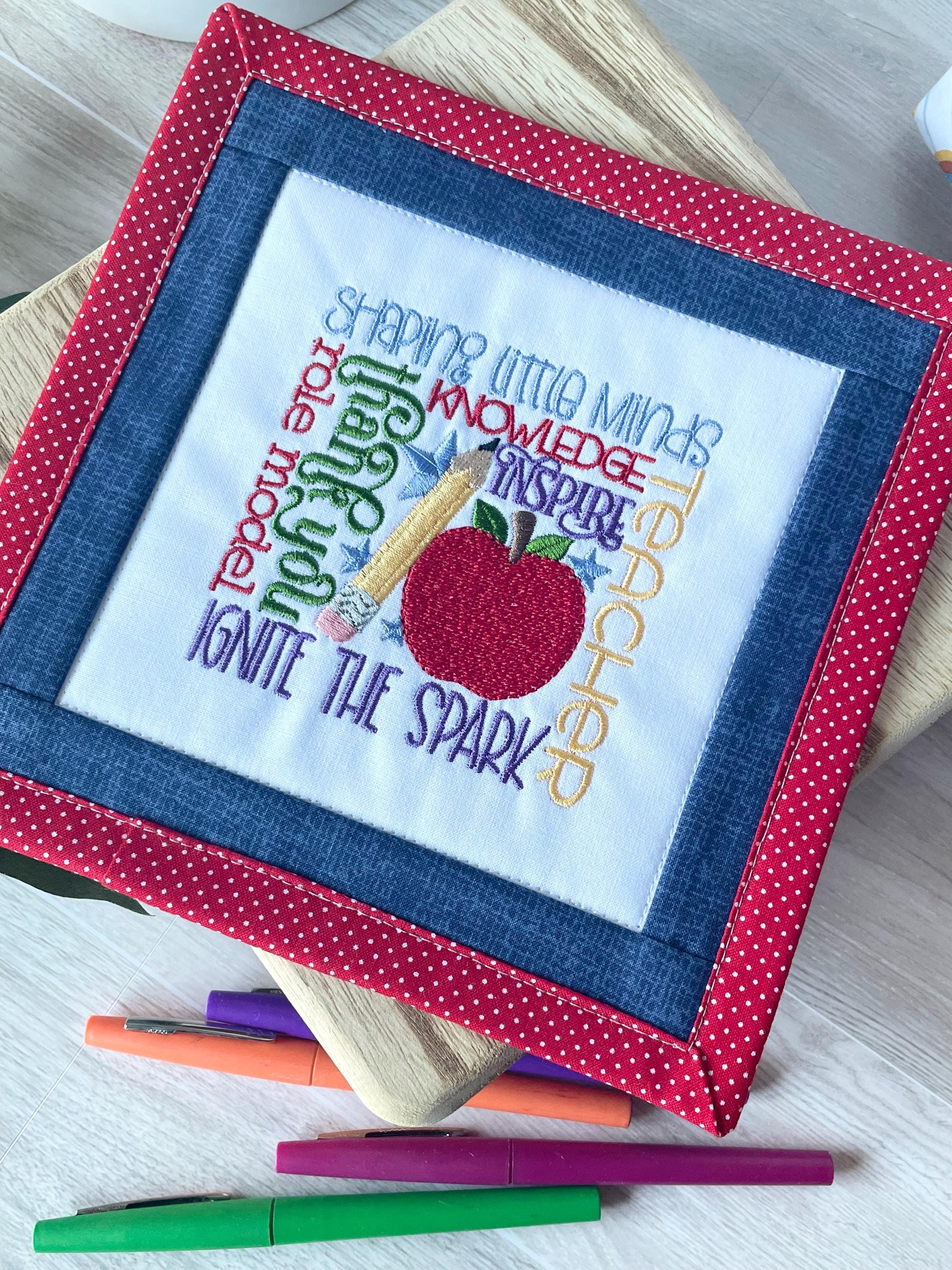 Handmade Teacher Mini Quilt Art for Classroom Decor and Appreciation ...