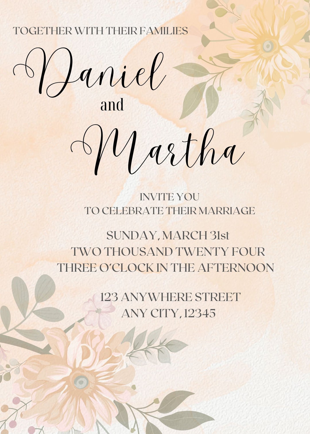 Wedding Template editable - Etsy