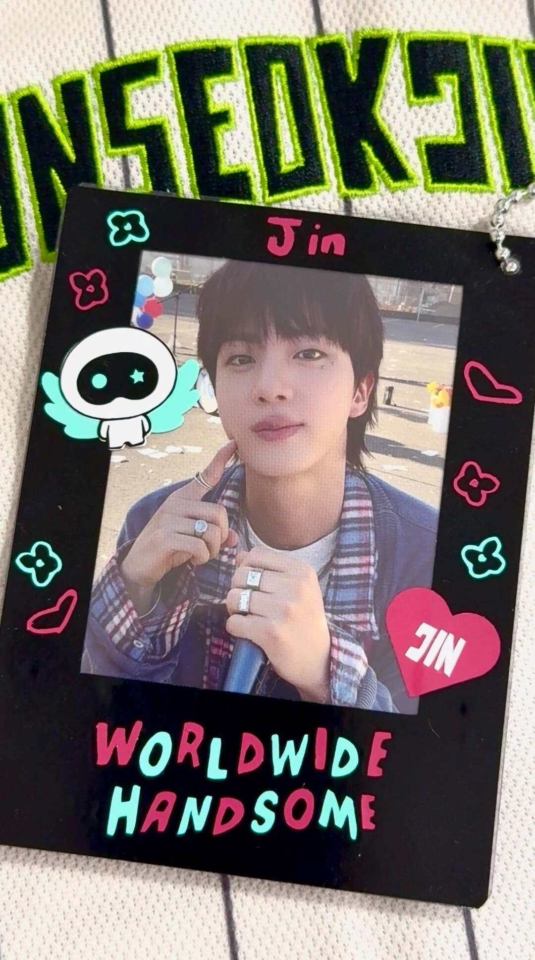 BTS Jin Worldwide Handsome Decorated Toploader | K-pop | Photocard ...