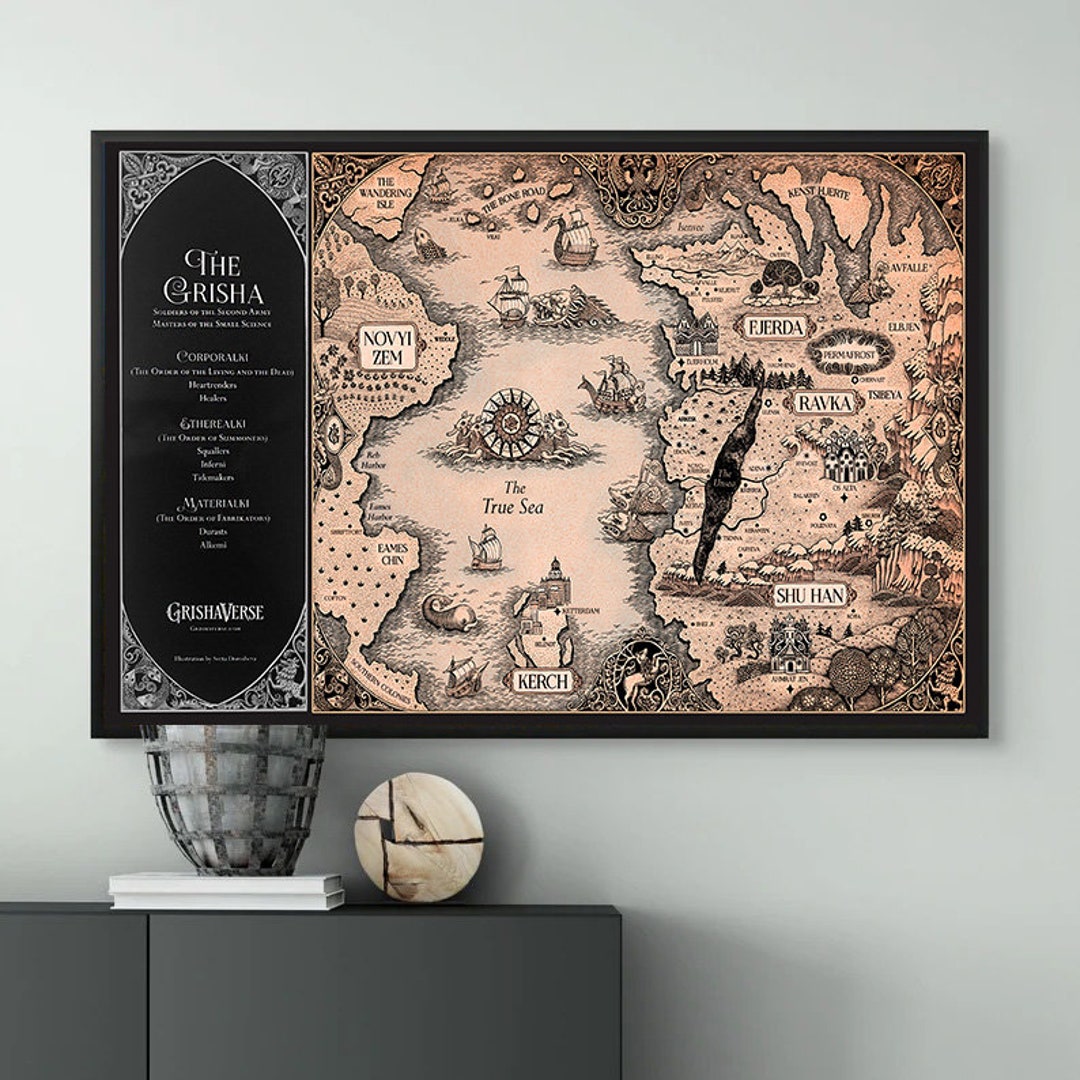 PNG the Grisha Trilogy Map Poster, Shadow and Bone Map Digital Download ...