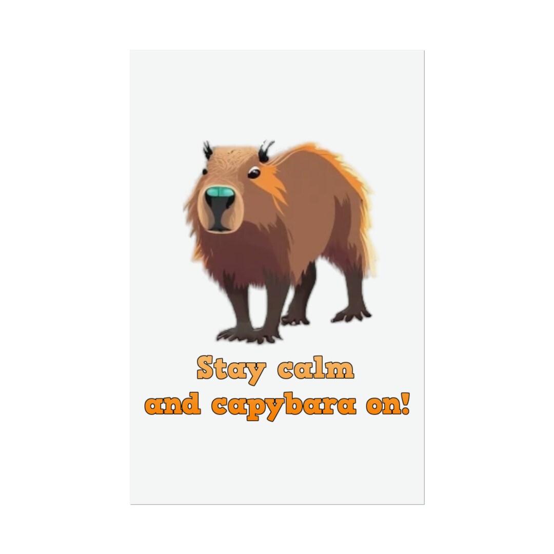 Capybara Calm Poster - Etsy