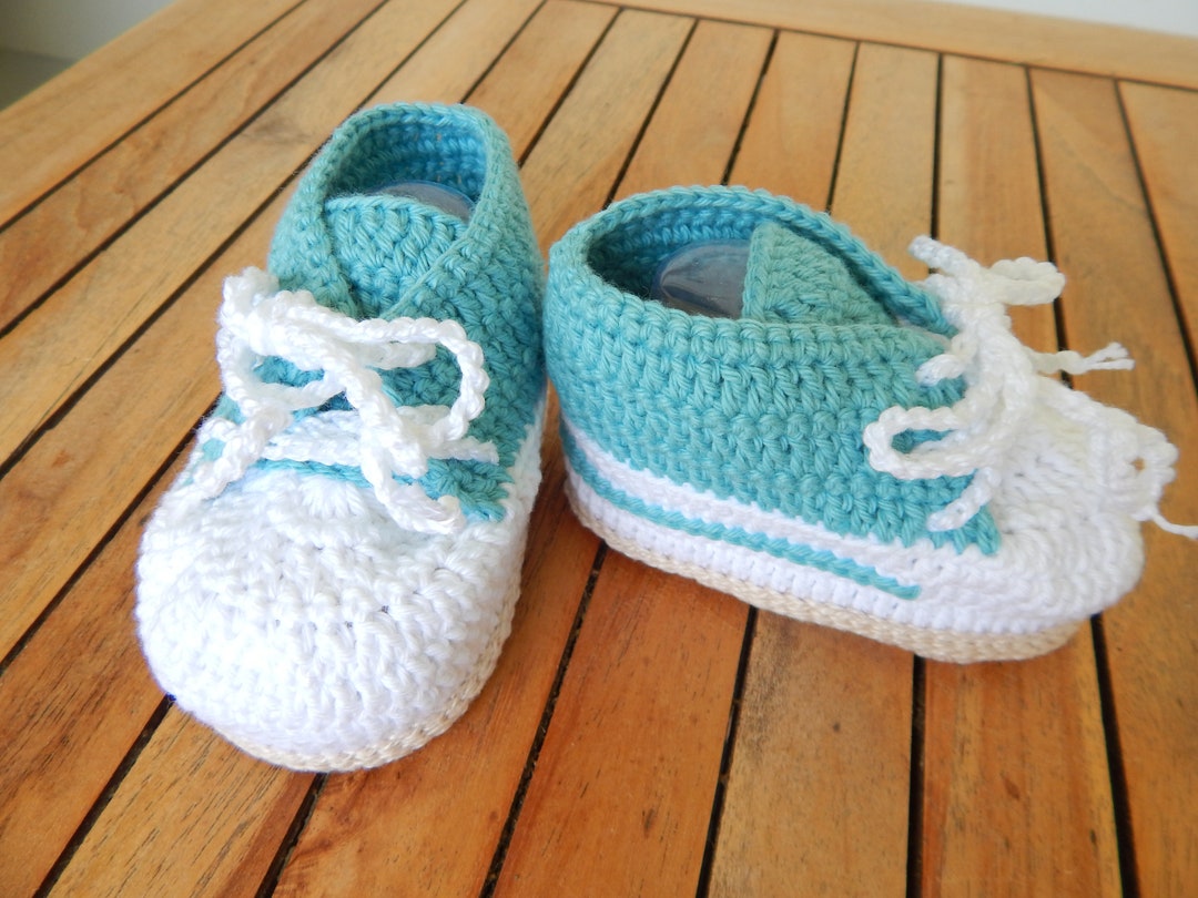 Baby Sneakers, Crochet Baby Booties, Baby Shower Gift, Sneaker Style ...