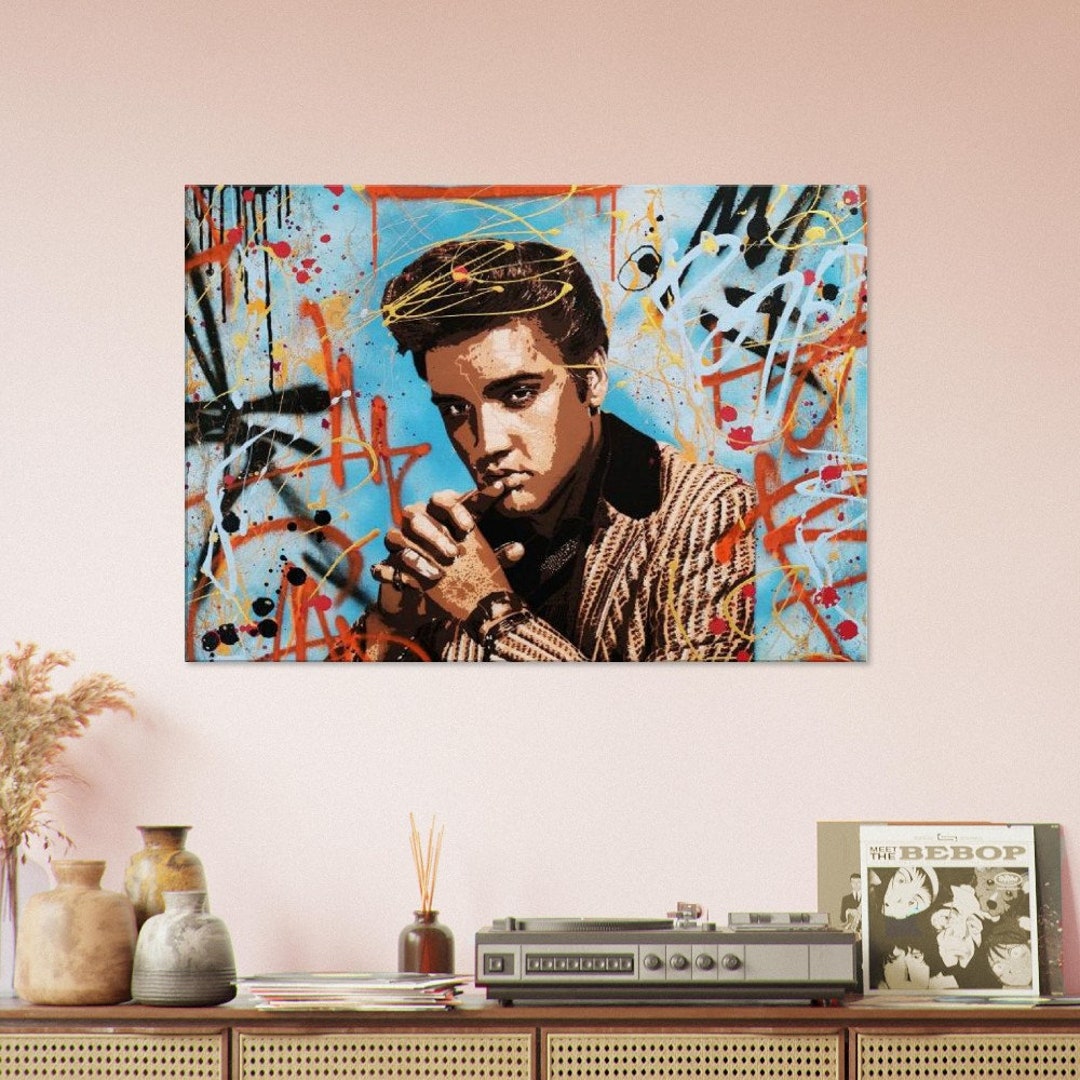 Elvis Presley Art Prints, Canvas Prints, Graffiti Art, Musician Singer ...
