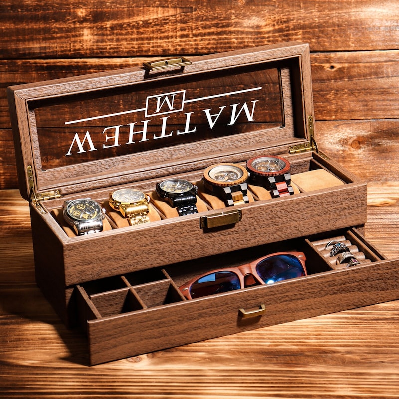 Two Drawer Watch Box - Etsy