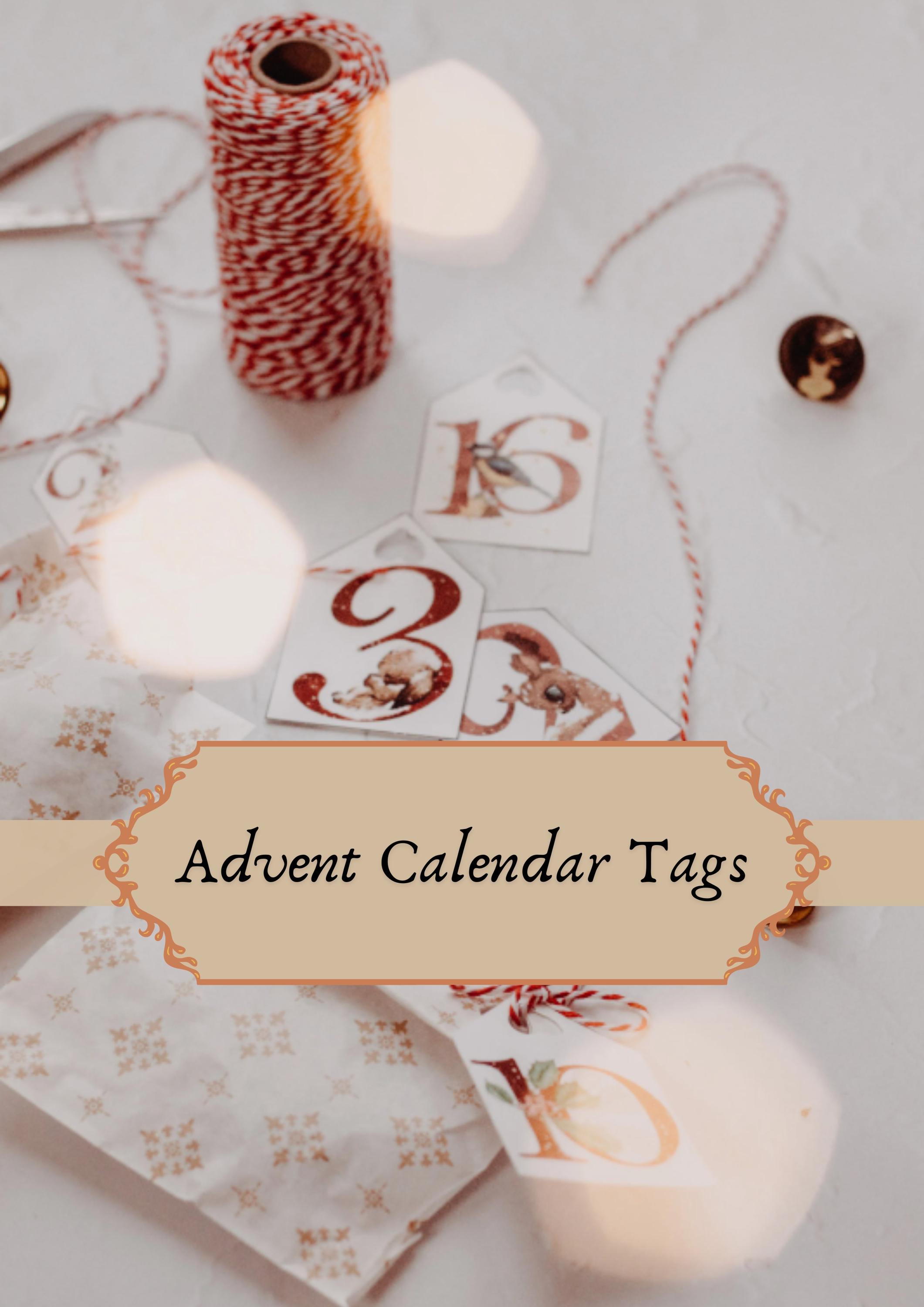 Printable Watercolor Advent Calendar Number Tags (digital Download) - Etsy