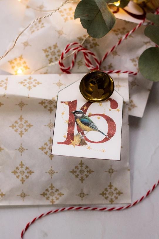 Printable Watercolor Advent Calendar Number Tags (digital Download) - Etsy