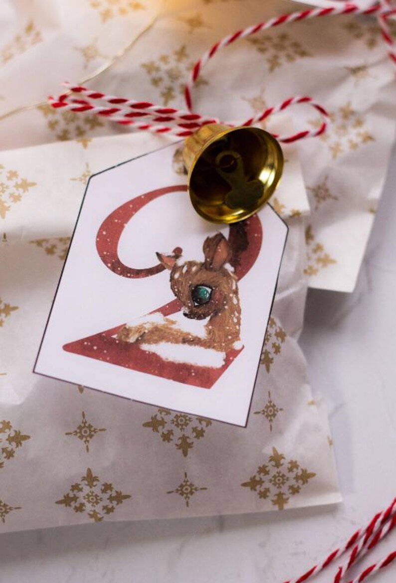 Printable Watercolor Advent Calendar Number Tags (digital Download) - Etsy
