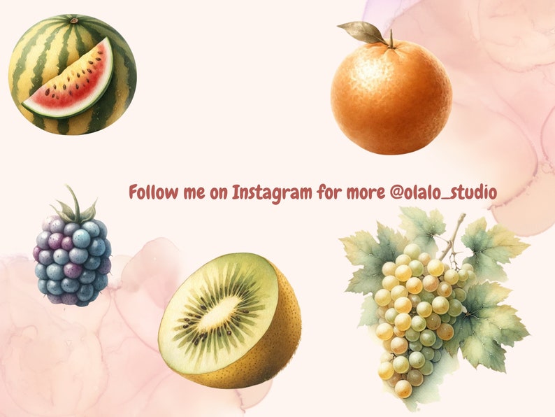 Colorful Fruit Clipart Bundle | Apple, Banana, Orange, Strawberry ...