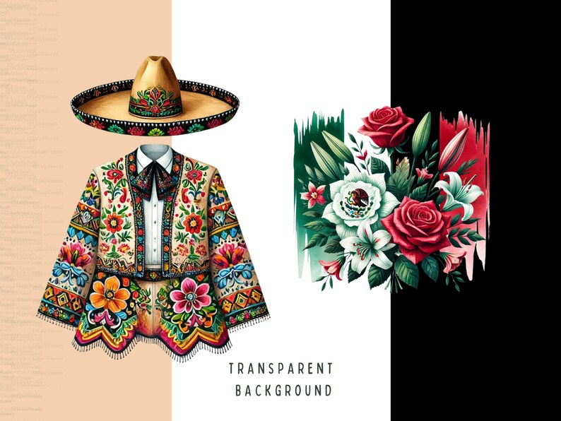 Watercolor Viva Mexico Clipart Bundle: Mexican Independence Day ...