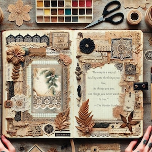 Vintage Letters Junk Journal Printable Pages, Winter Letters to Santa ...