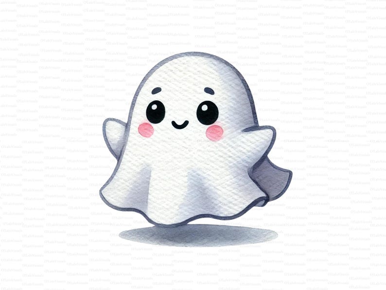 Watercolor Cute Halloween Clipart Bundle, Pastel Spooky Clip Art ...