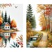 Printable Watercolor Autumn Digital Paper, Fall Ephemera, Warm Colors ...
