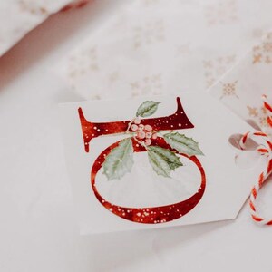 Printable Watercolor Advent Calendar Number Tags (digital Download) - Etsy