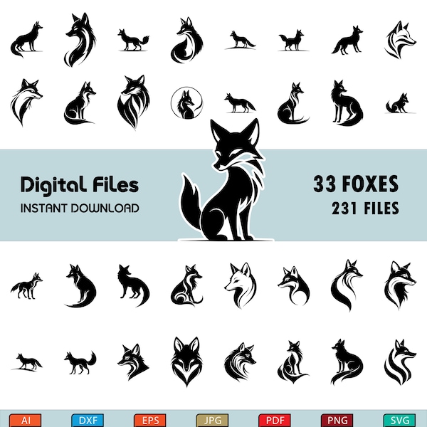 Fox Vector - Etsy