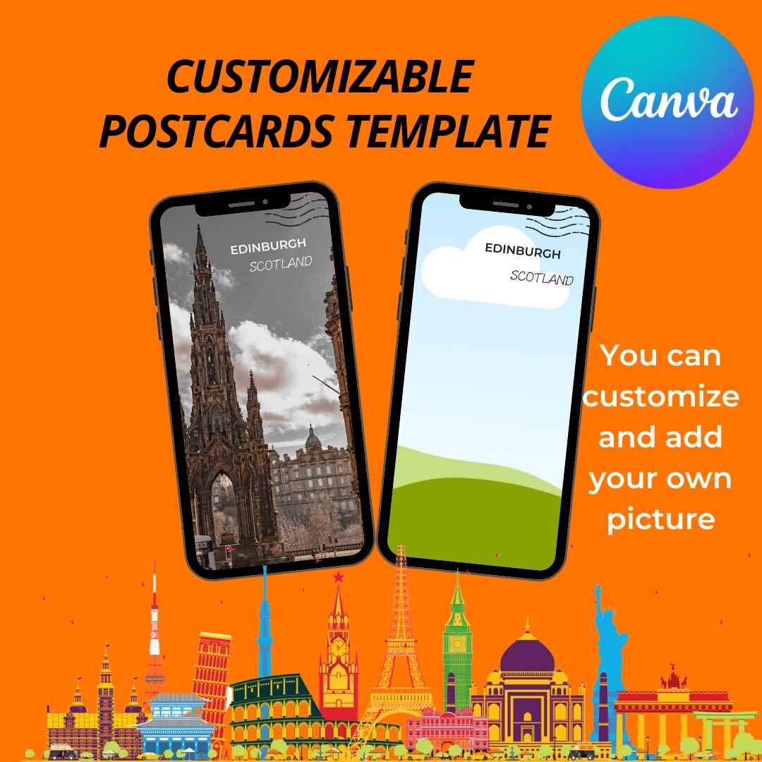 Editable Postcard Template the New Way to Send Postcards on the Go - Etsy