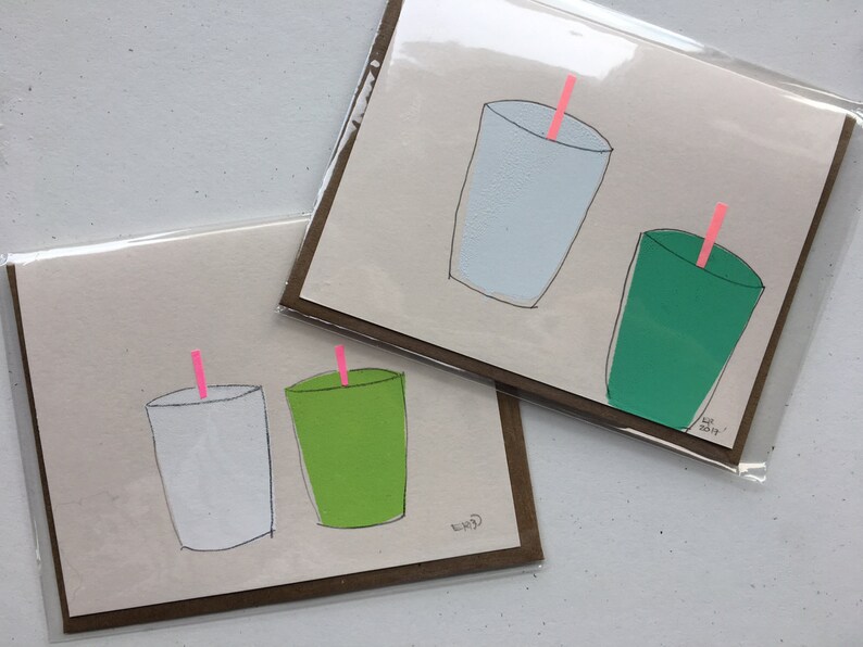 Lime & Horchata Aguas Frescas Card 2012 - Etsy