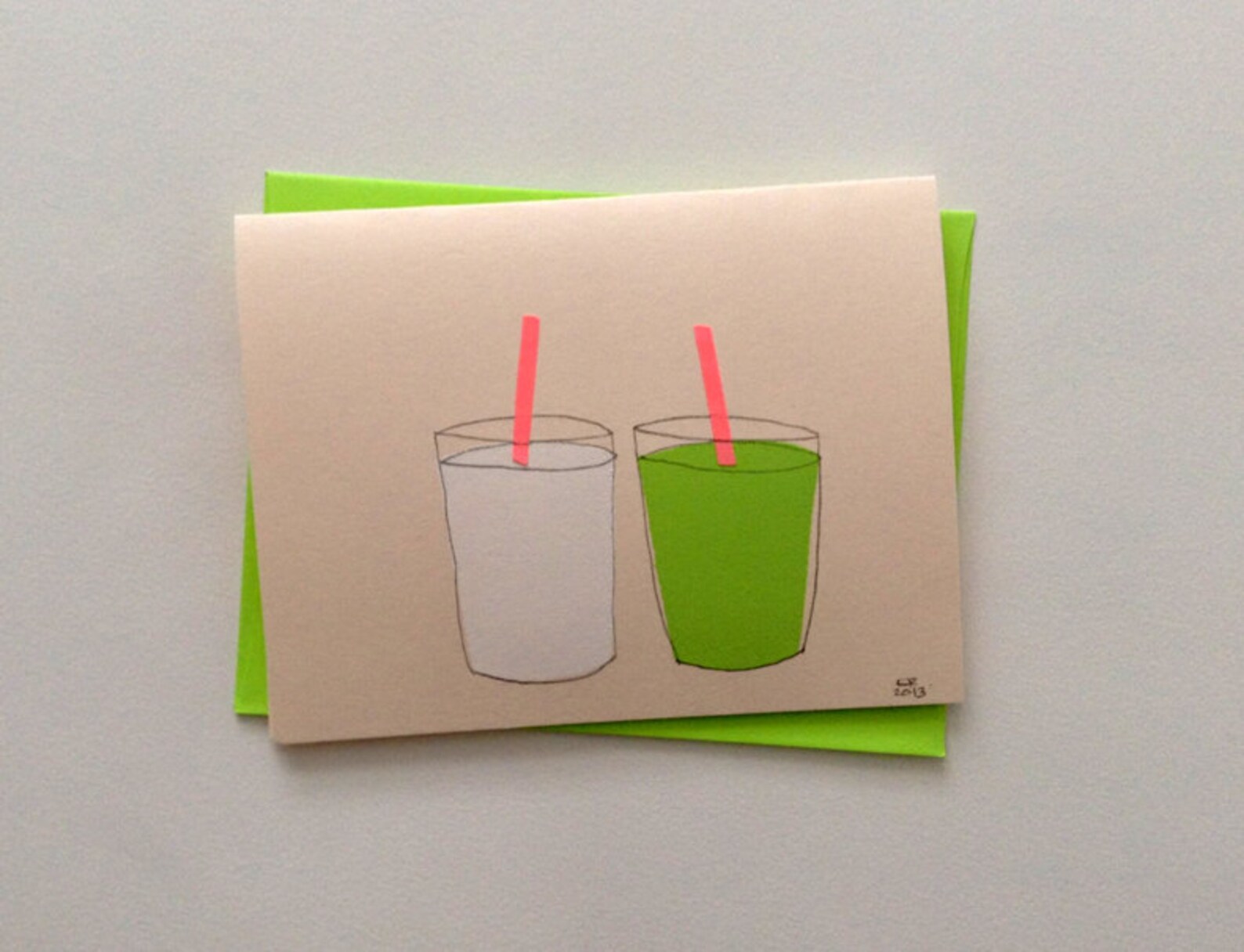 Lime & Horchata Aguas Frescas Card 2012 - Etsy
