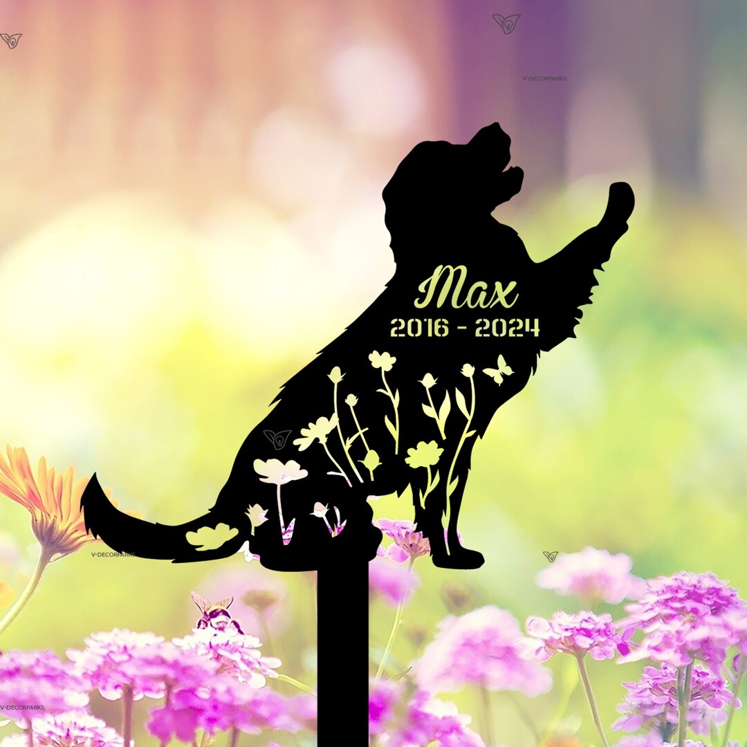 Custom Golden Labrador Retriever Metal Dog Memorial Stake Custom Pet ...