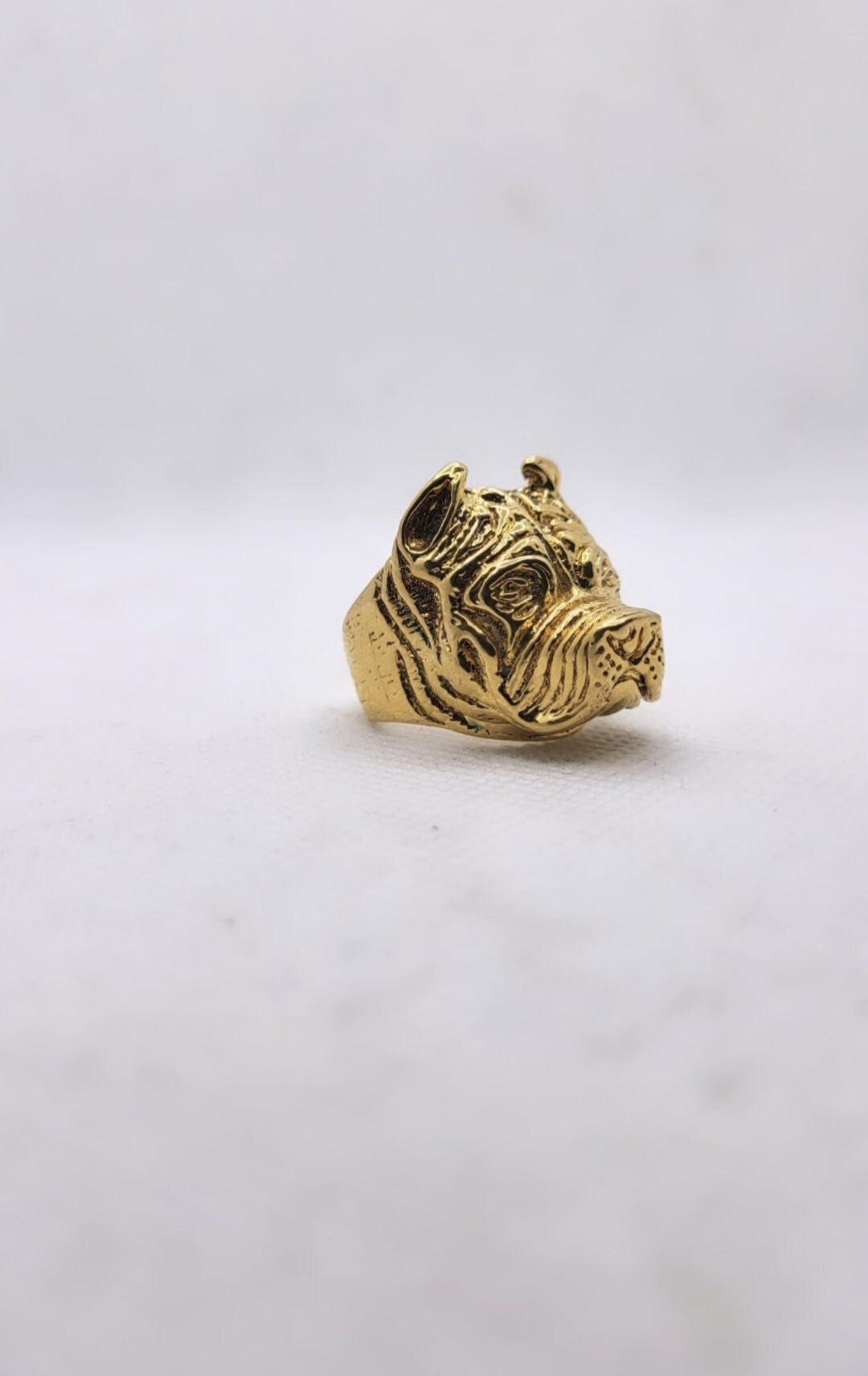 925 Sterling Silver American Pitbull Dog Ring.pitbull, Pitbull Ring ...