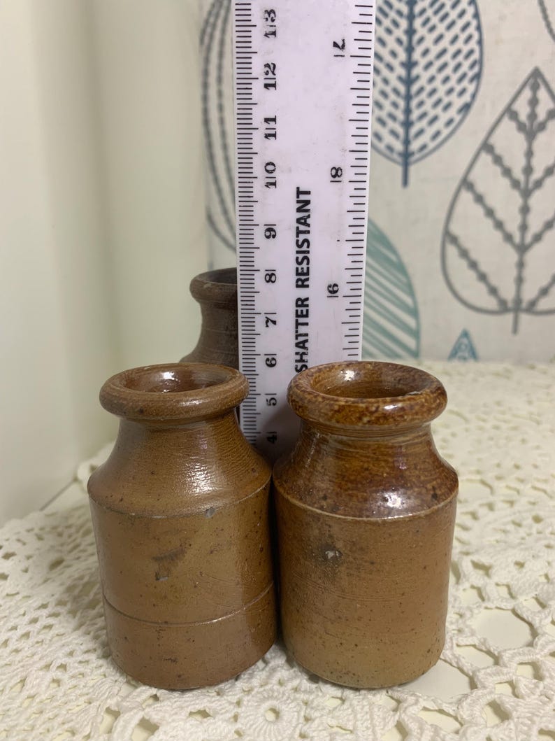 5 Saltglaze Victorian Ink Bottles - Etsy