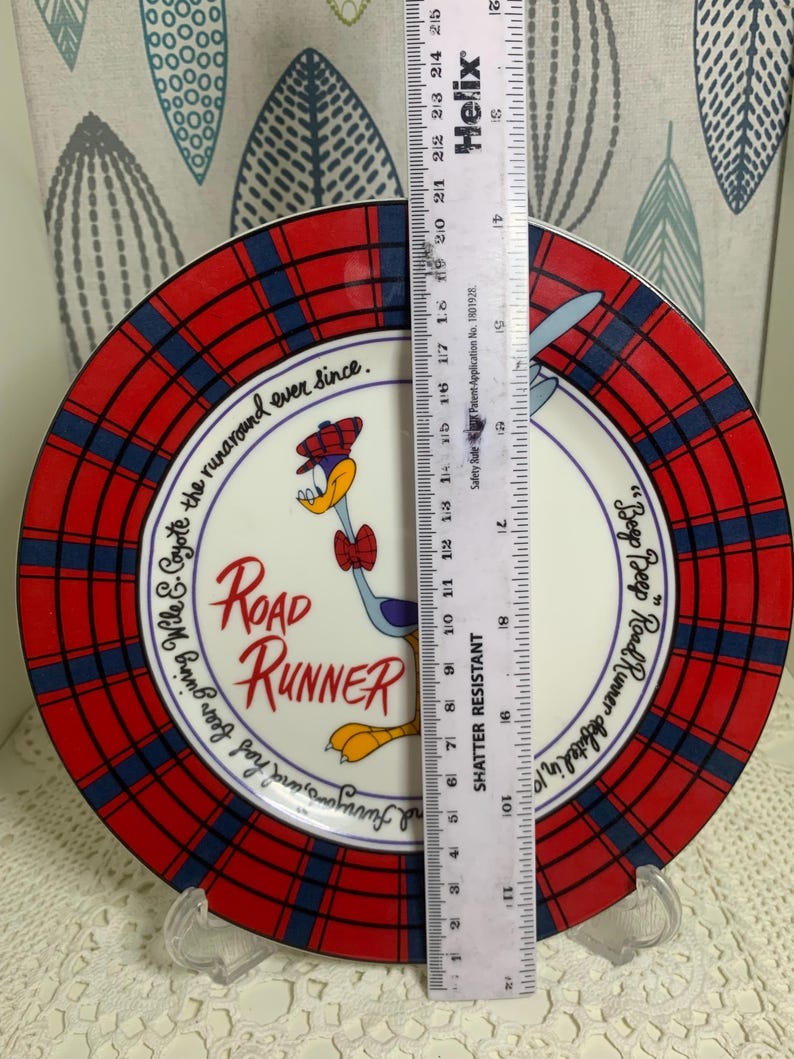 1992 Warner Bros Roadrunner Plate. - Etsy