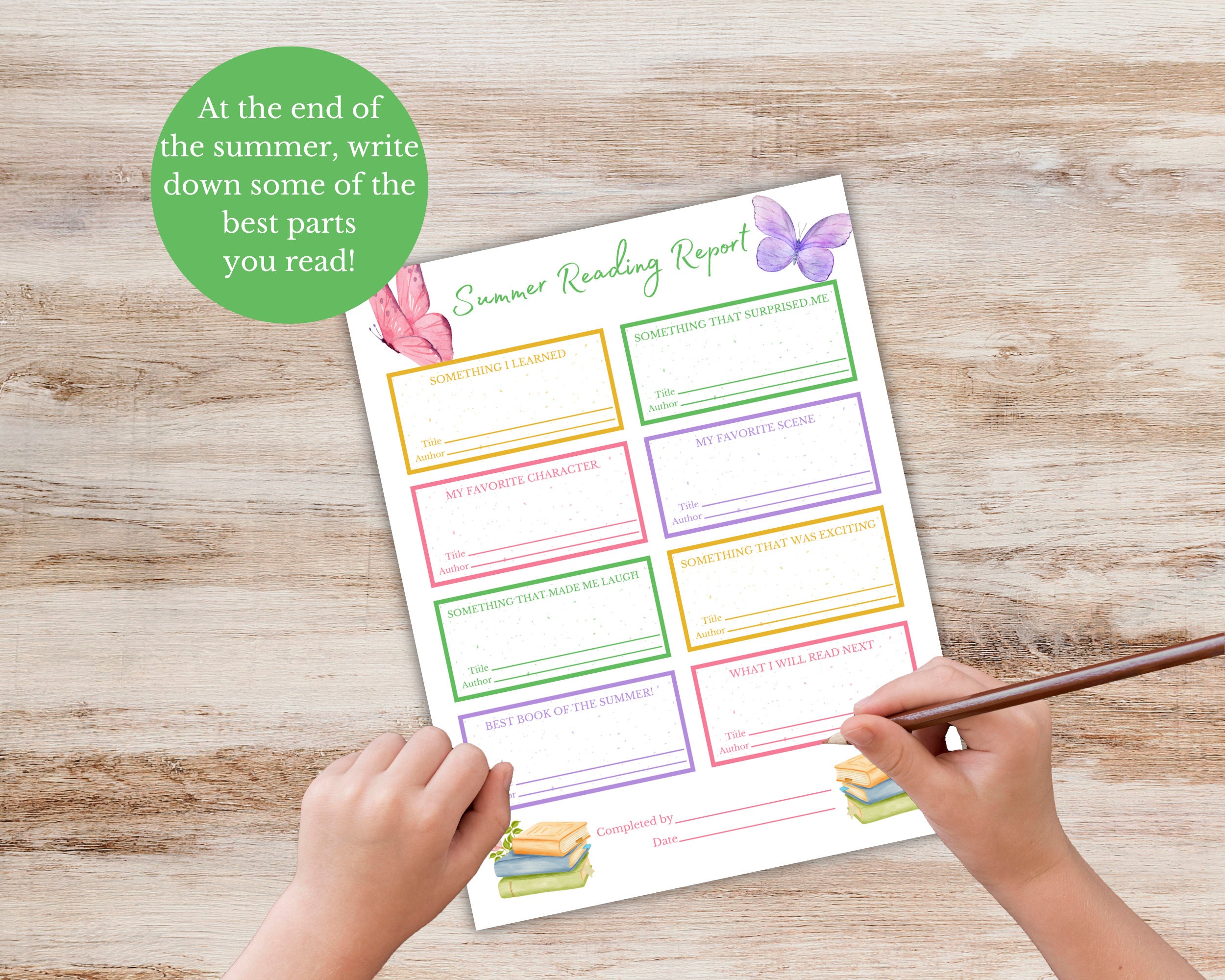 Summer Reading Challenge for Kids, Printable Reading Tear off Sheet ...