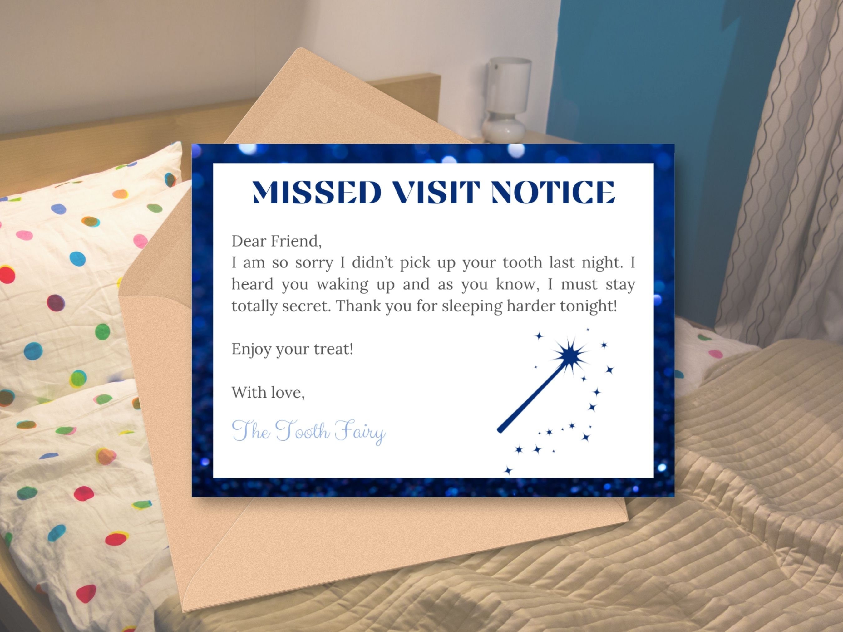 Tooth Fairy Letter Apology Notes, Tooth Fairy Missed Visit, Printable ...