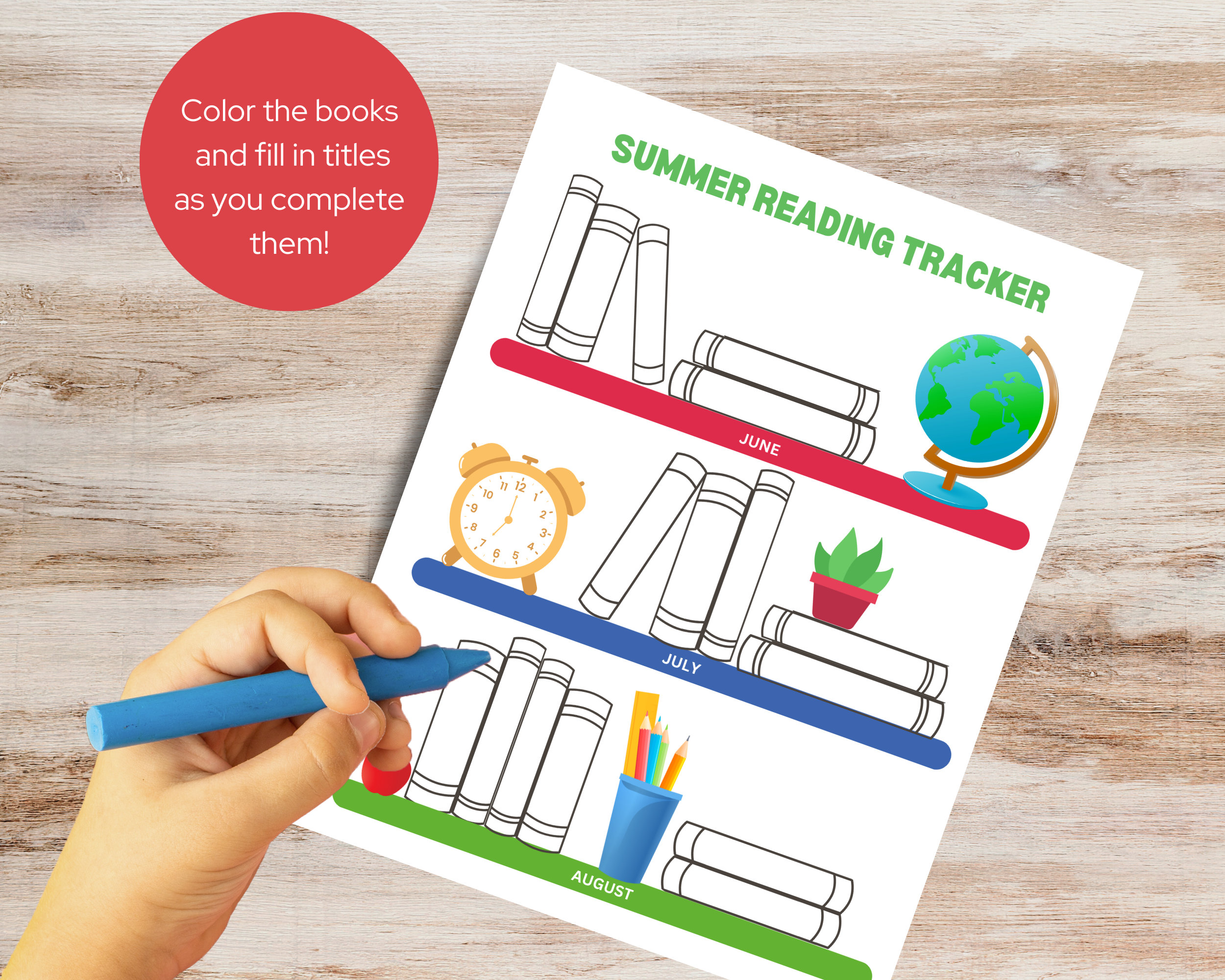 Blastoff Summer Reading Challenge for Kids, Printable Reading Tear off ...