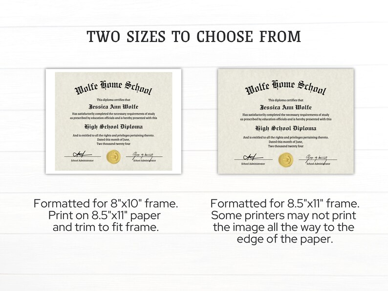 Custom Diploma, High School Diploma, Diploma Template, Diploma With ...