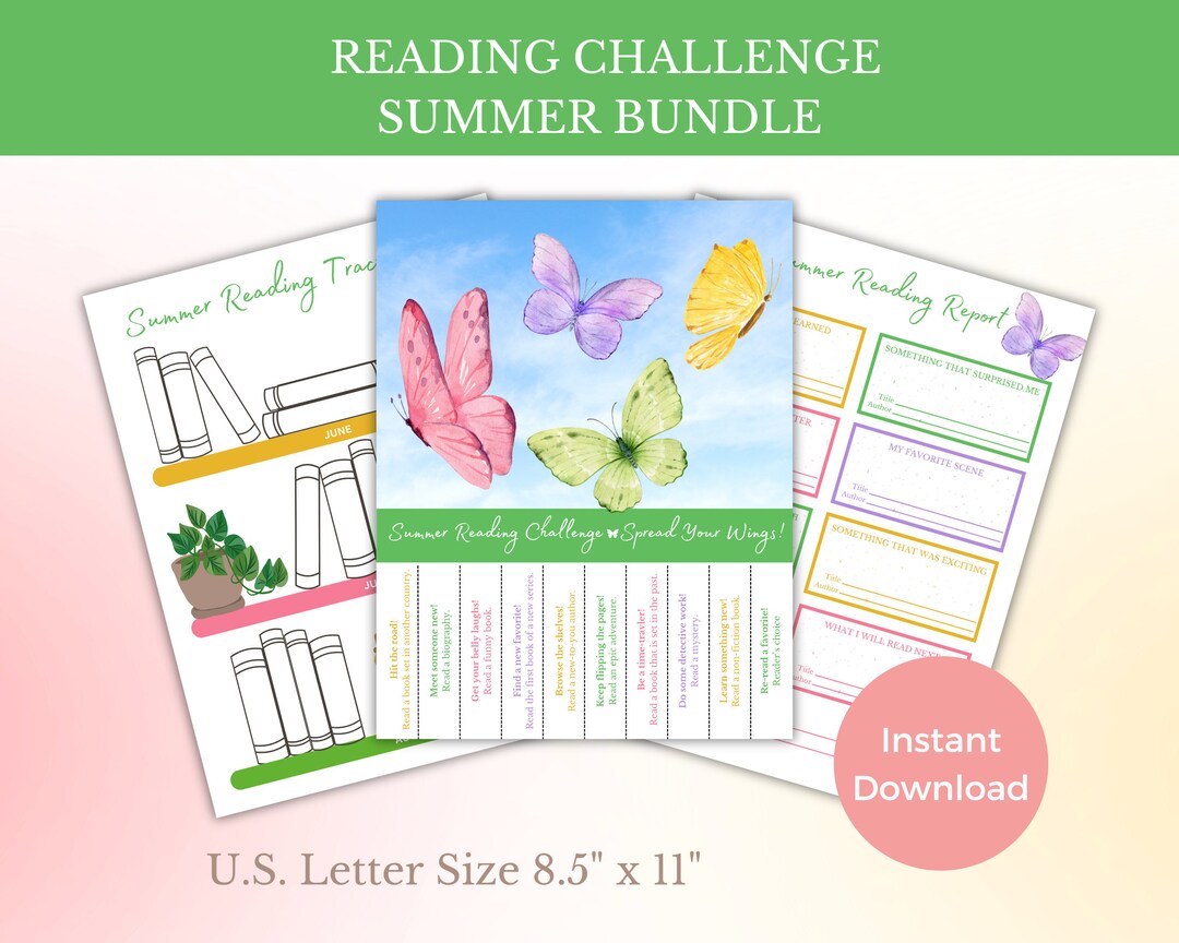 Summer Reading Challenge for Kids, Printable Reading Tear off Sheet ...