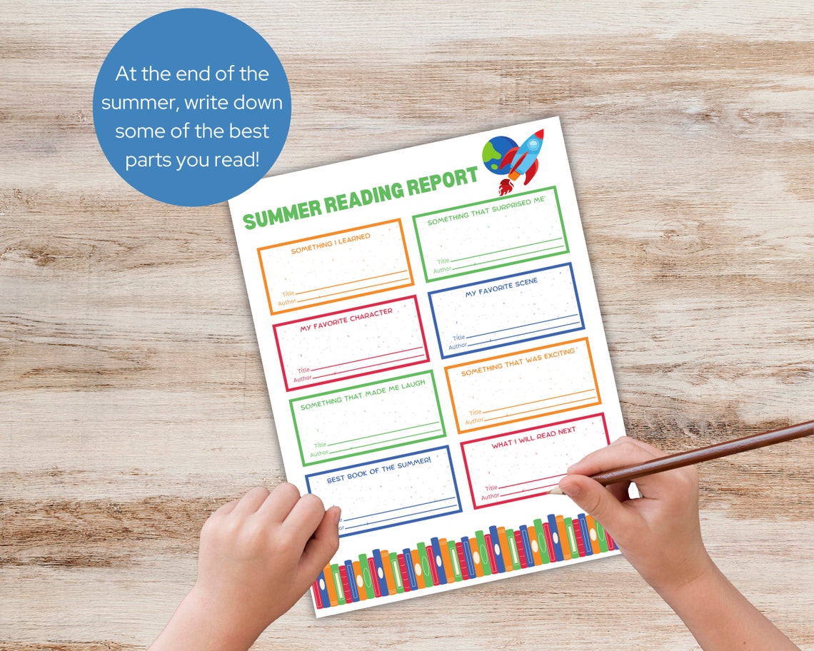 Summer Reading Challenge for Kids, Printable Reading Tear off Sheet ...