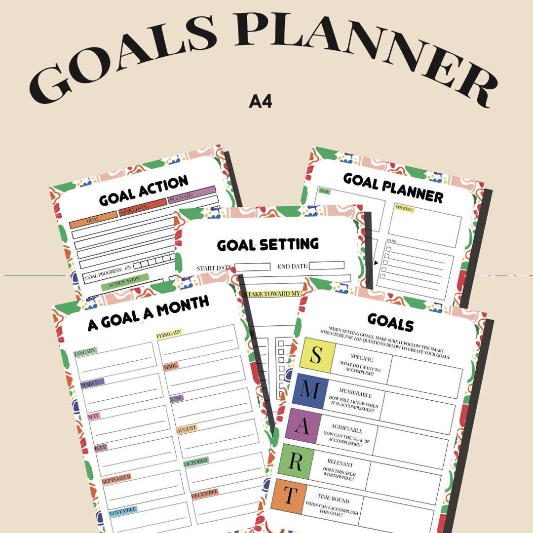 Goal Planner PDF - Comprehensive Printable Organizer for SMART Goal ...
