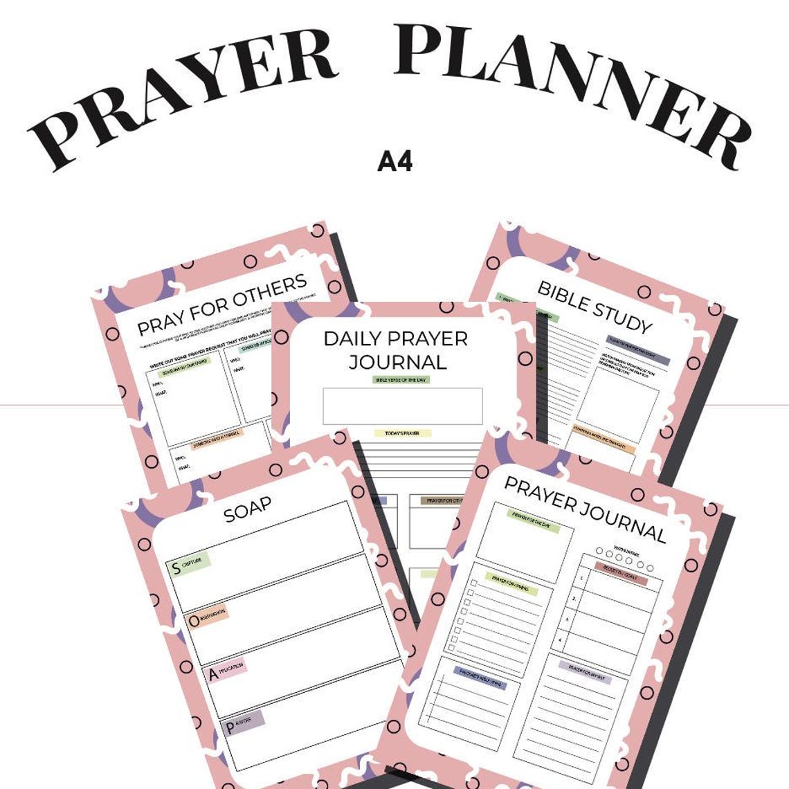 Prayer Planner - Daily Guided Prayer and Bible Study Organizer PDF - Etsy