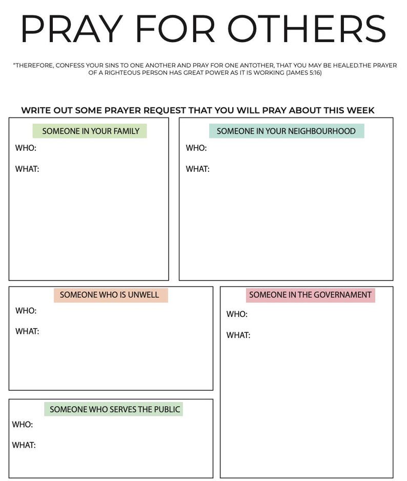 Prayer Planner - Daily Guided Prayer and Bible Study Organizer PDF - Etsy