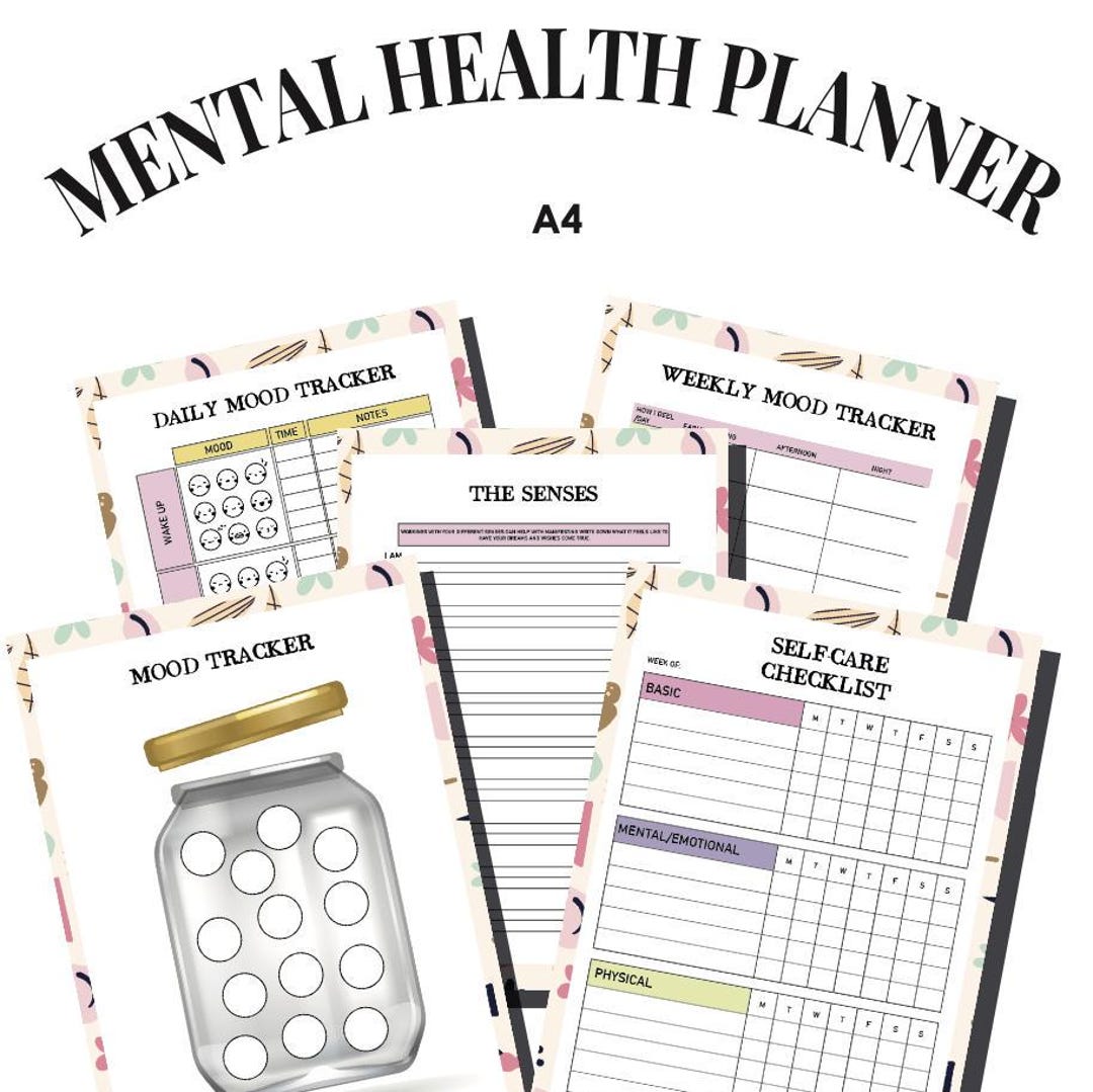 Mental Health Planner PDF - Printable Daily and Weekly Wellness Tracker ...