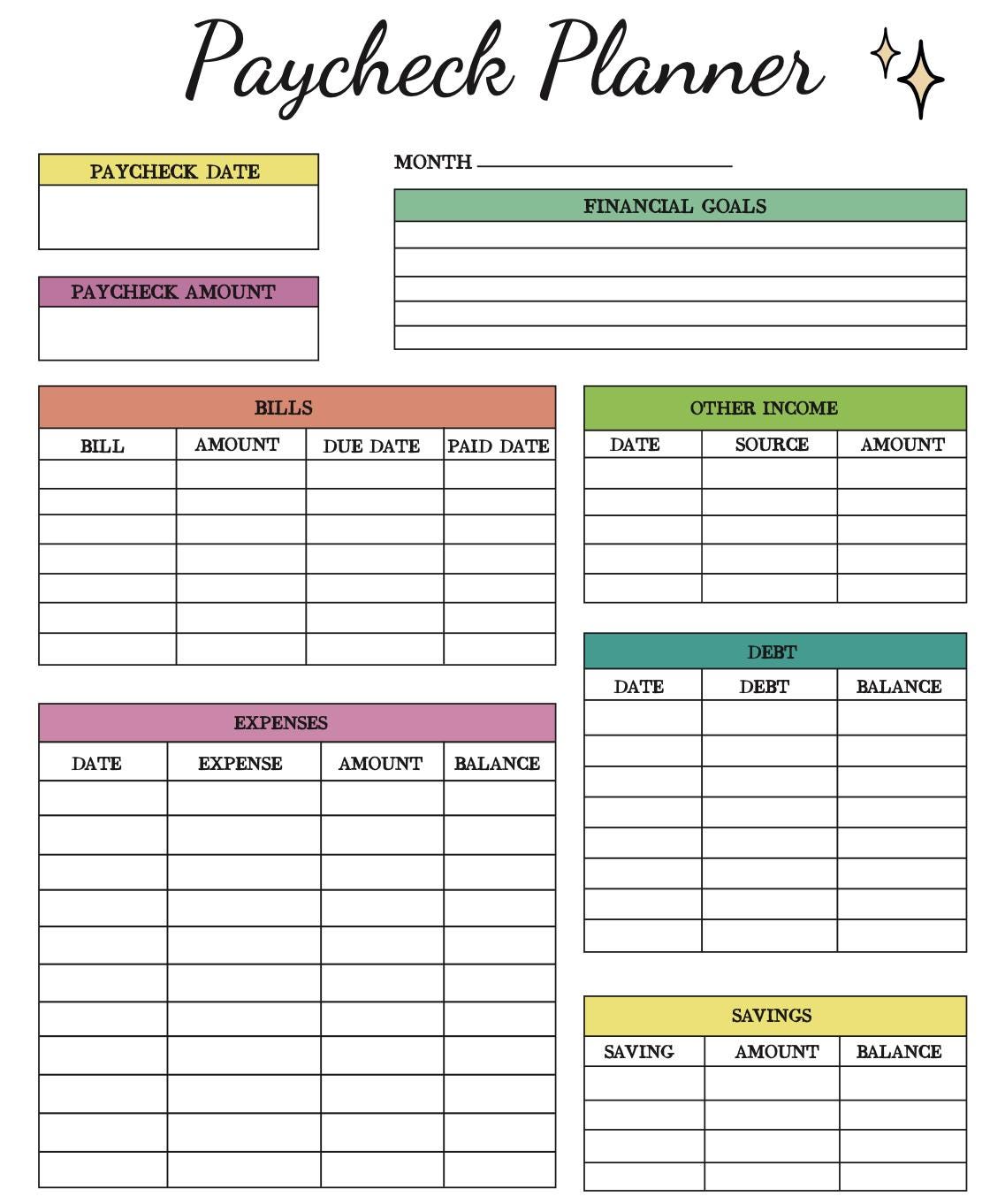 Ultimate Financial Planner: Budget, Savings & Expense Tracker - Etsy