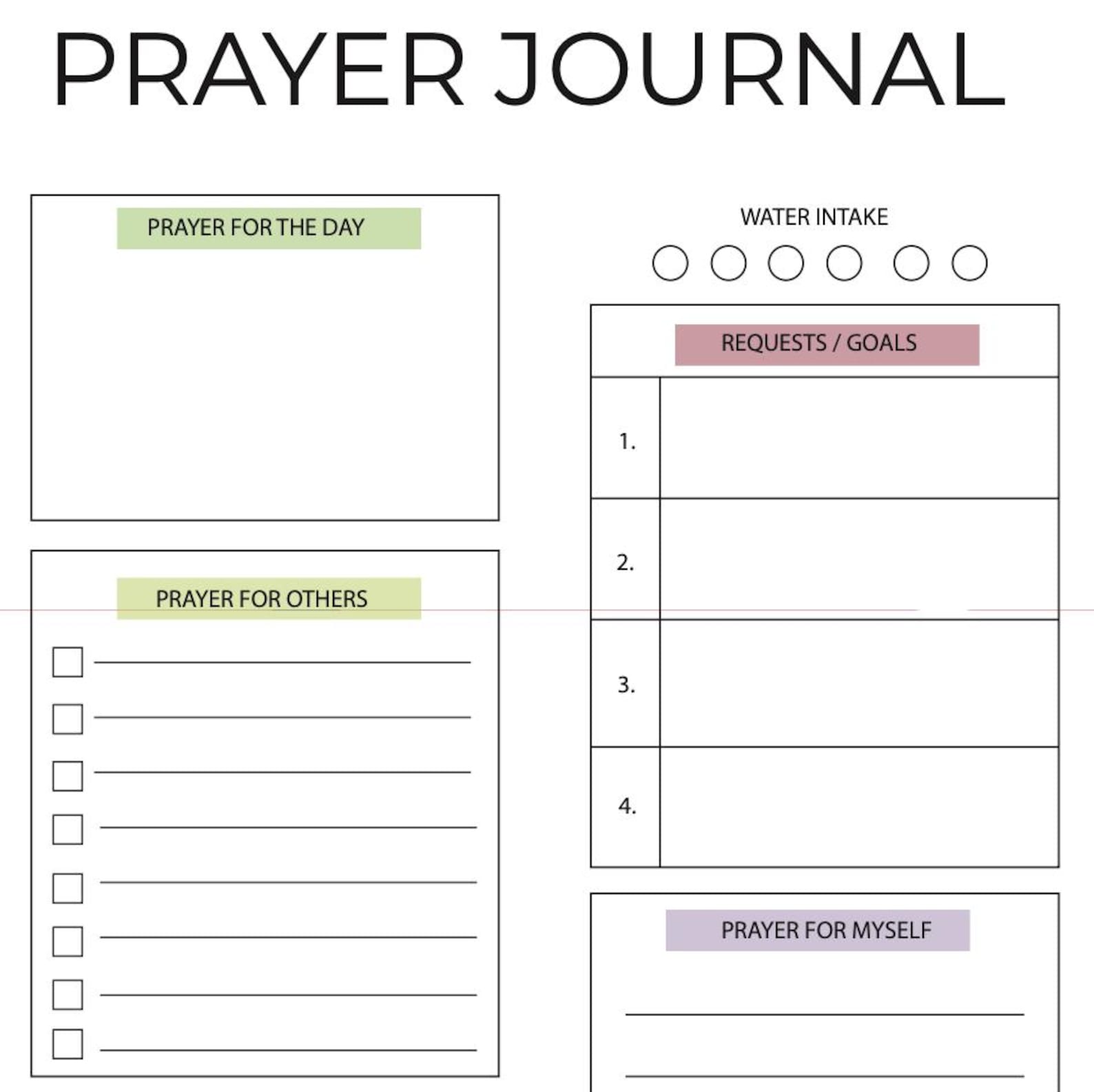 Prayer Planner - Daily Guided Prayer and Bible Study Organizer PDF - Etsy